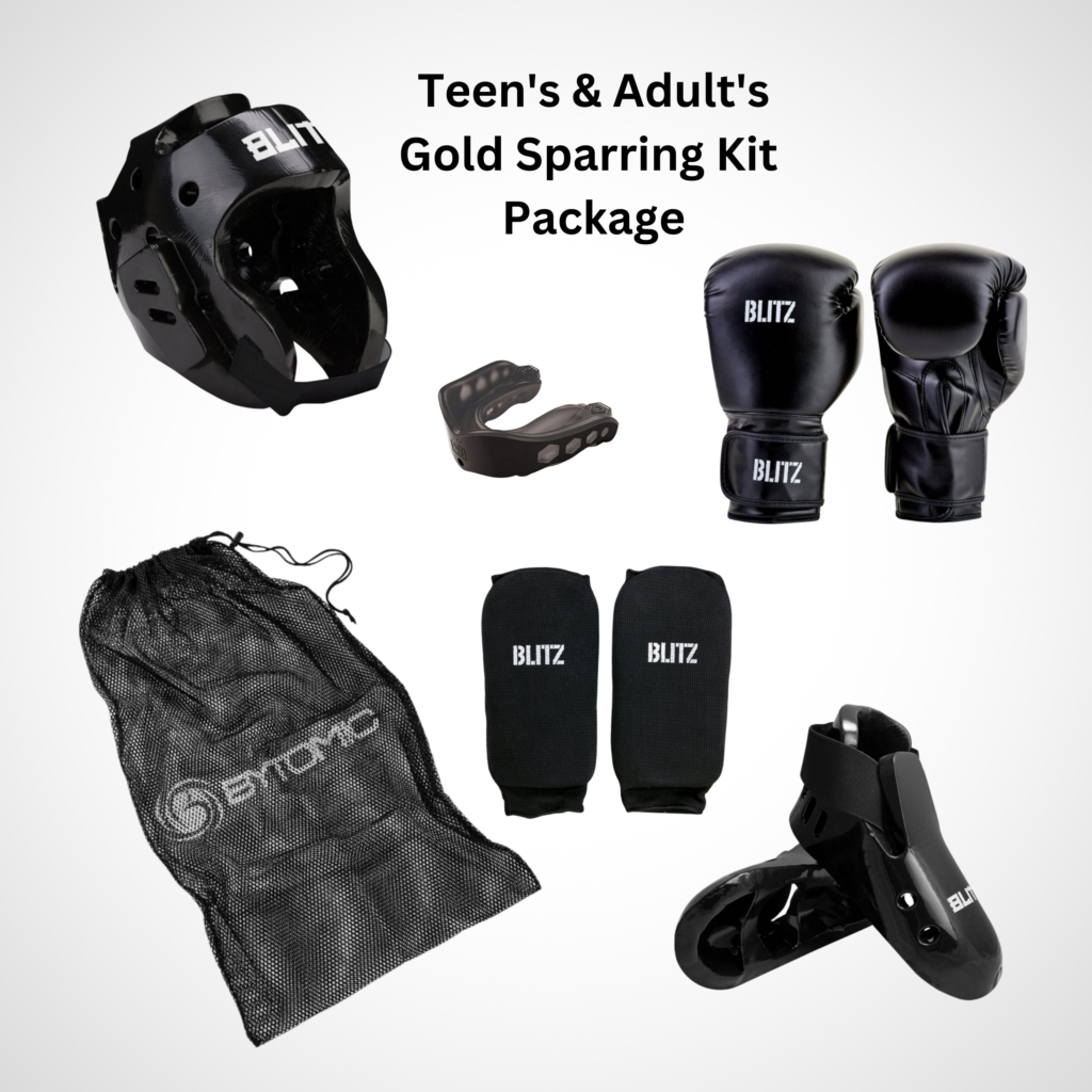 Teen & Adult Gold Sparring Kit Package – Blaze Martial Arts & Personal ...